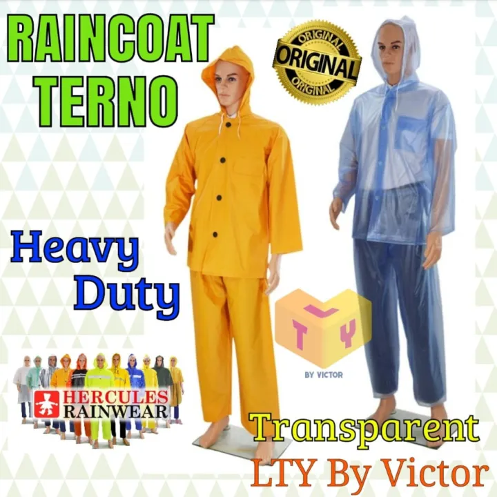 HERCULES 100 Original Raincoat Terno Heavy Duty Transparent Kapote ...