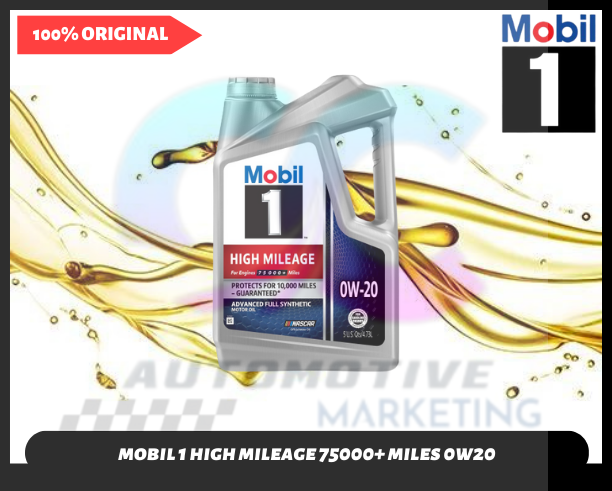 Mobil 1 High Mileage 0w20 Fully Synthetic Engine Oil 4.73Liter (BLUE) | Lazada