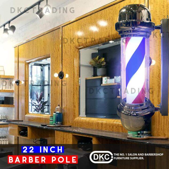 DKC 22” Wall Mount Barbershop Pole Salon Pole With 3 Modes XS | Lazada PH