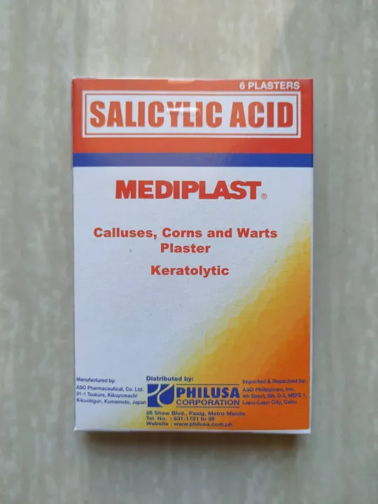 Mediplast Salicylic Acid Callus Corns and Warts Plaster 6 Plasters ...