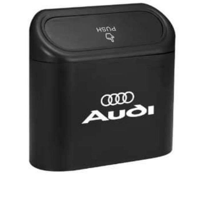 Audi Car Trash Bin Hanging Vehicle Garbage Dust Case Storage Box Black ...