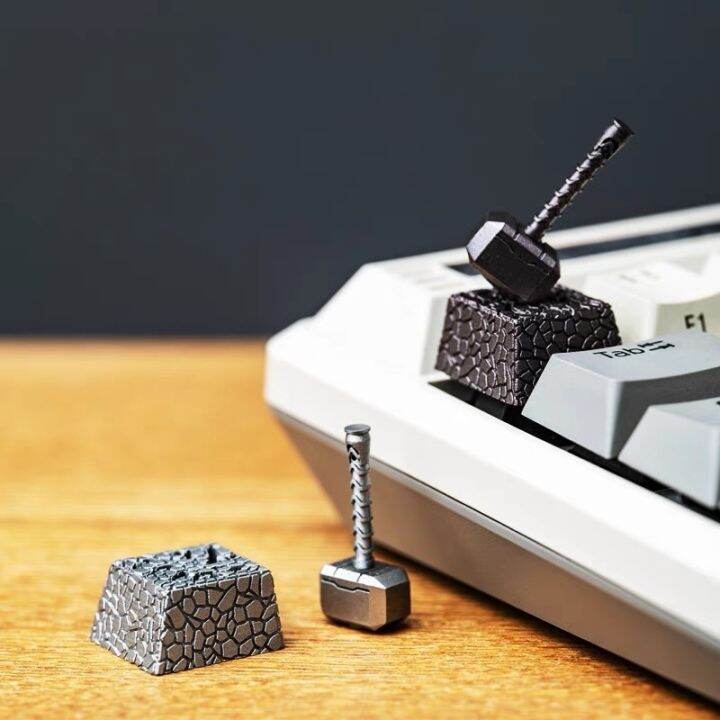 Keycaps 2In1 Resin Thor Hammer For Mechanical Classic Retro Transparent ...