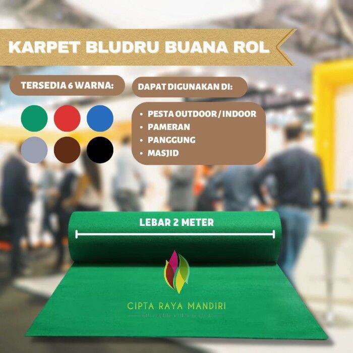 Karpet Bludru Meteran Buana Lebar 2m Karpet Panggung ROL | Lazada Indonesia