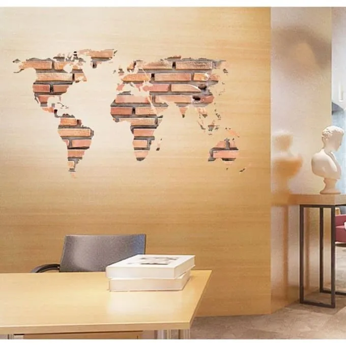 Wall Sticker Map - Sticker Dinding - Sticker Rumah - Dekorasi Dinding ...