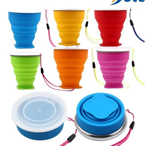 Assorted Outdoor Portable Collapsible Retractable Cup Silicone Eco ...