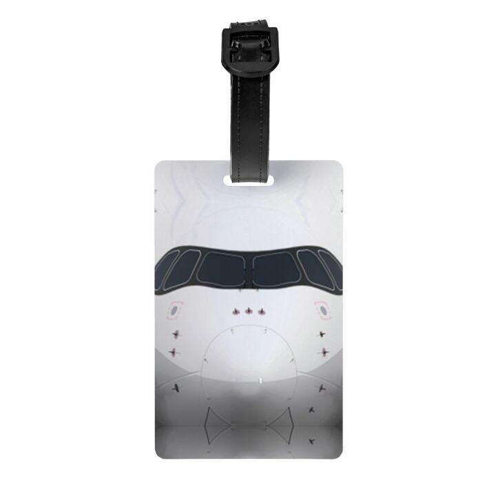 Airbus A350 Nose View Luggage Tag With Name Card Flight Pilot Airplane ...