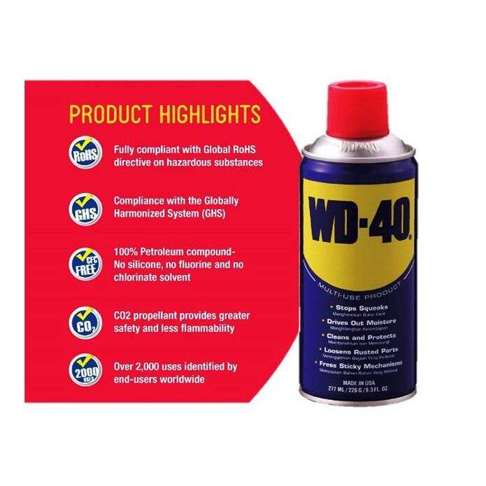 WD-40 Multi Use Product Anti Rust Multi Purpose 277ml | Lazada