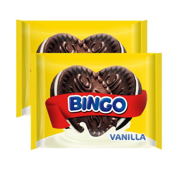 Bingo Vanilla filled Choco Sandiwch Cookies 28g x 10 - Pack of 2 ...