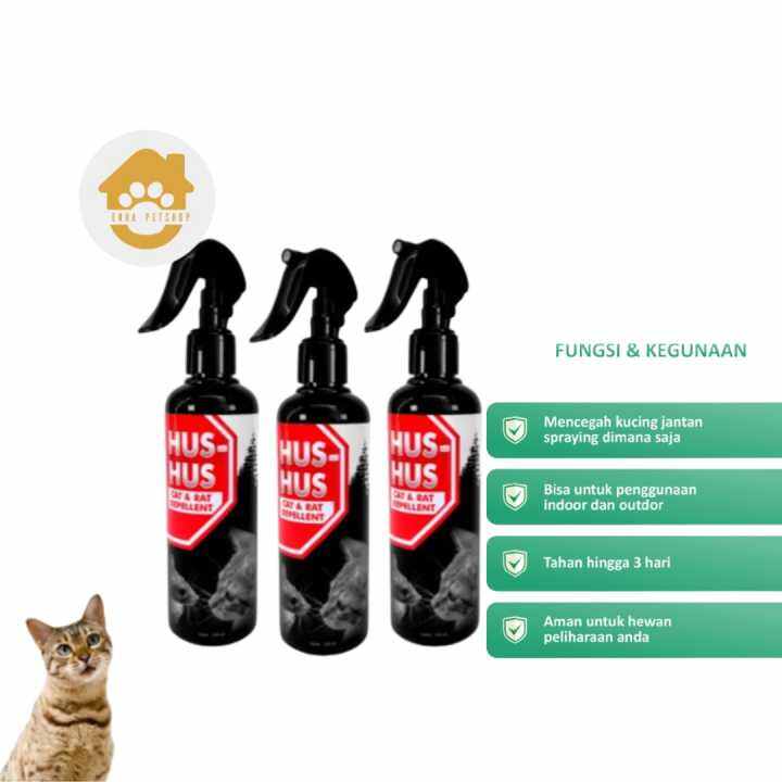 Hus Hus Spray 250ml - Anti Poop Peep Sembarangan Kucing & Tikus | Lazada Indonesia
