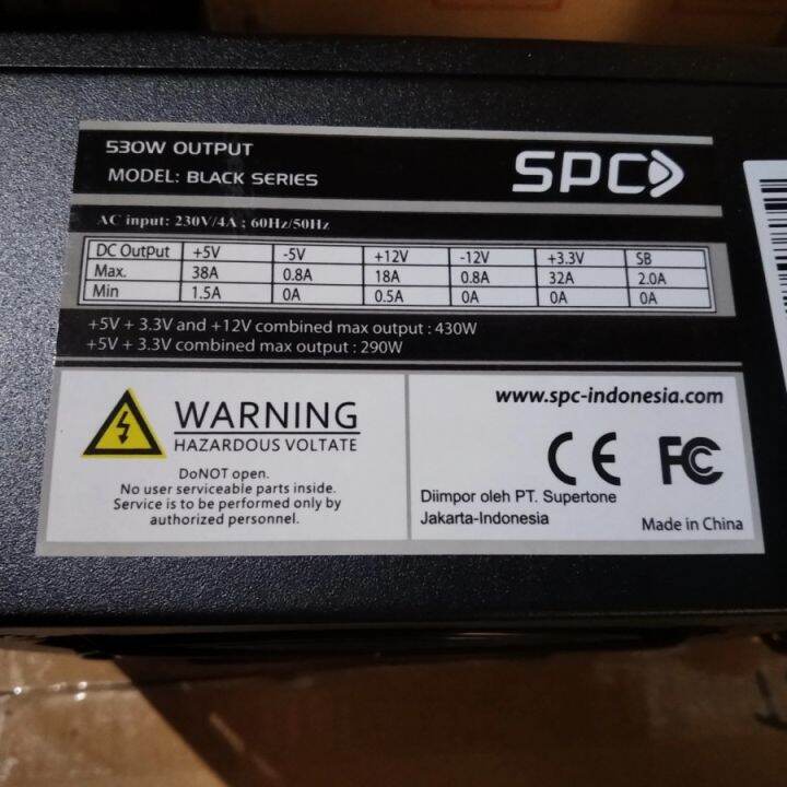 Power supply SPC 530 watt original PC | Lazada Indonesia