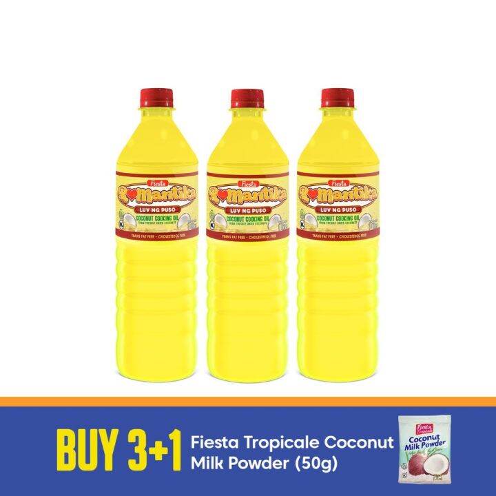 3 Fiesta Romantika Coconut Cooking Oil 1L 1 Fiesta Tropical Coconut ...