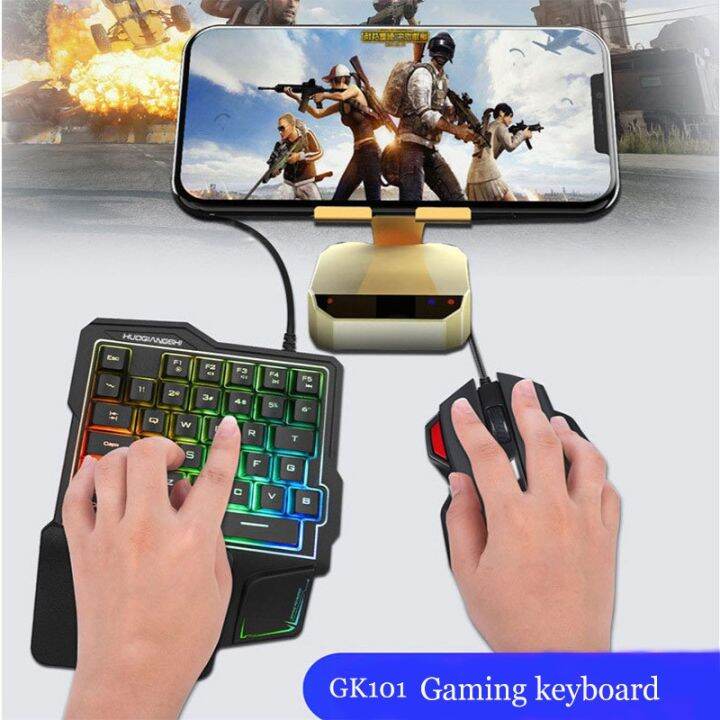 Best DW GK101 One-Handed RGB Mechanical Gaming Keyboard 35 Keys LED ...