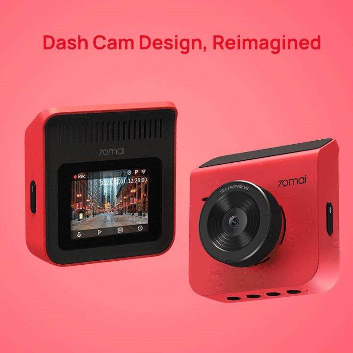 Xiaomi 70mai Dash Cam A400 1440P Resolution 70mai A400 Car DVR Dual Channel Front and Back Sight ...