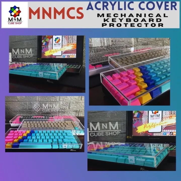 genuine ♞Acrylic Glass Mechanical Keyboard Cover for 61 65 68 71 75 84 ...