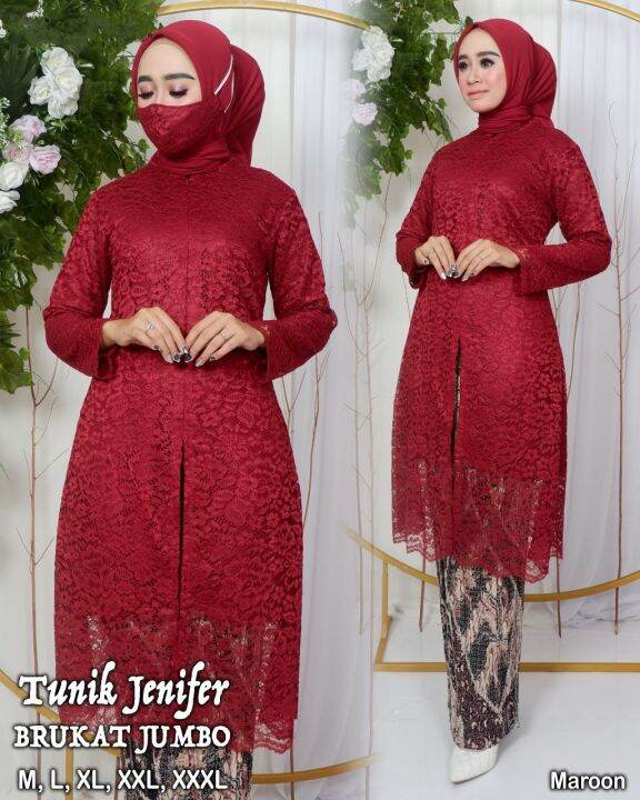 SET KEBAYA TUNIK BUSUI/KEBAYA SET TUNIK/STELAN KEBAYA TUNIK MODERN ...