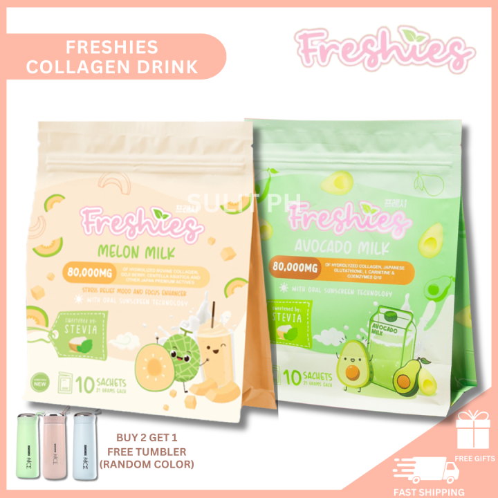 Freshies by Juju Glow Melon Milk Collagen and Avocado Milk Drink With ...
