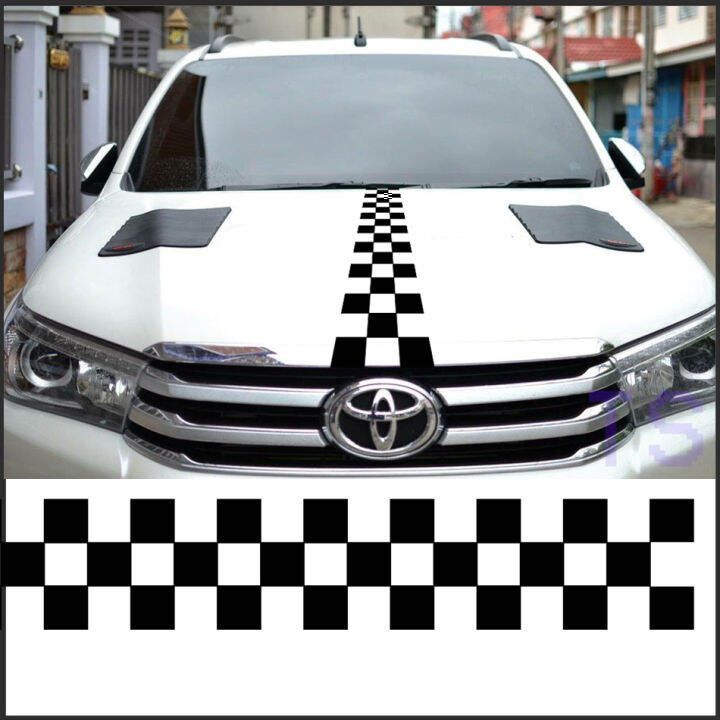 Car Decals 1 Set Racing Flag Custom Off-Road Hood Vinyl Graphic Car ...