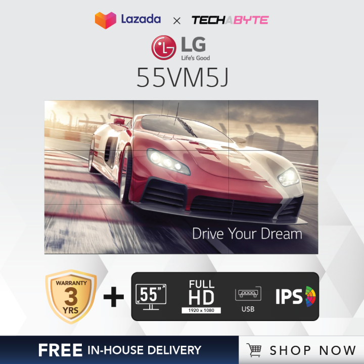 LG 55VM5J-H | 55'' FHD | Slim Bezel Video Wall | Lazada Singapore
