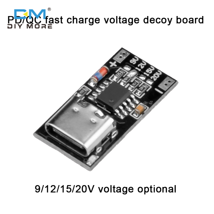 diymore PD/QC Decoy Board Fast Charge USB Boost Module Type-C DC-DC ...