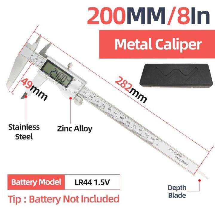 Metal Caliper Digital Pachometer Professional Vernier Caliber Measuring ...