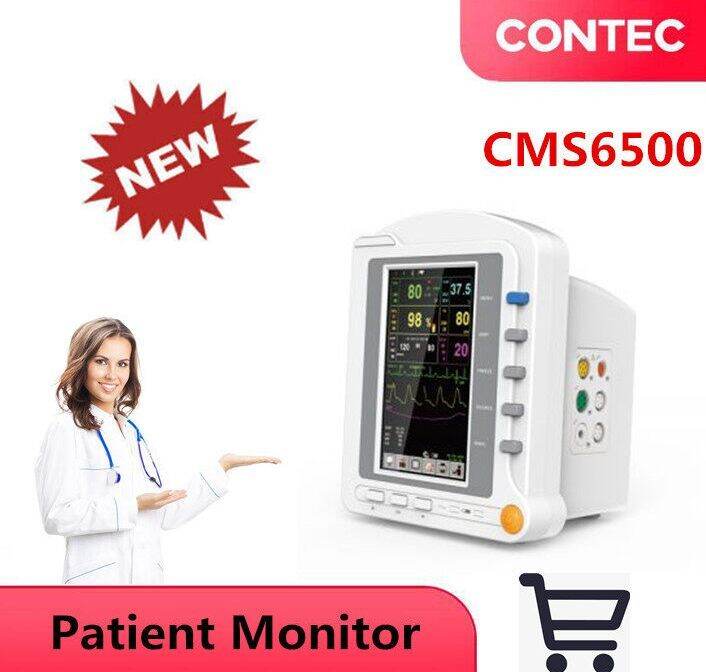 CMS6500 5 Parameter Touch Screen Patient Monitor ECG+NIPB+SPO2+RESP ...
