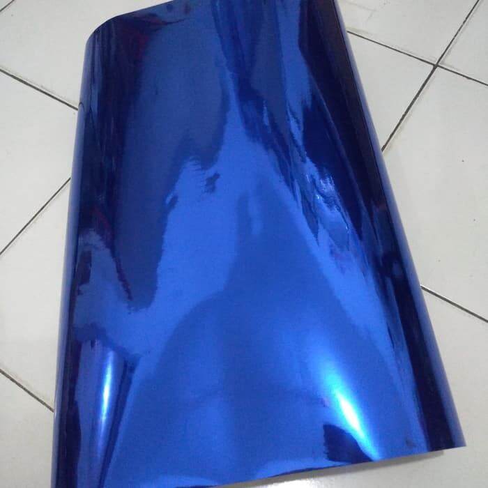 Stiker Skotlet Biru CHROME Glossy Mirror Motor Decal Vynil | Lazada ...