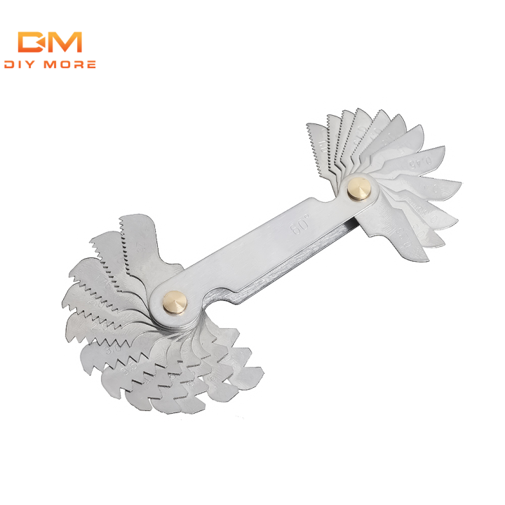 Diymore 20ชิ้น/เซ็ตเมตริกสกรูวัดนิ้ว55 ° และเมตริก60 ° ด้ายสนามวัดบ้านอุตสาหกรรมเครื่องมือวัด ...