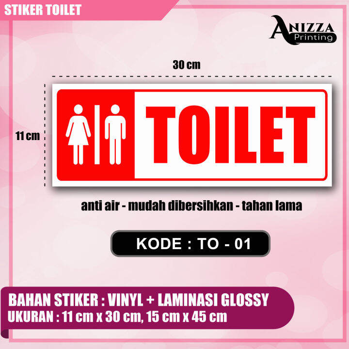 STIKER TOILET ( LAMINASI GLOSSY ) | Lazada Indonesia