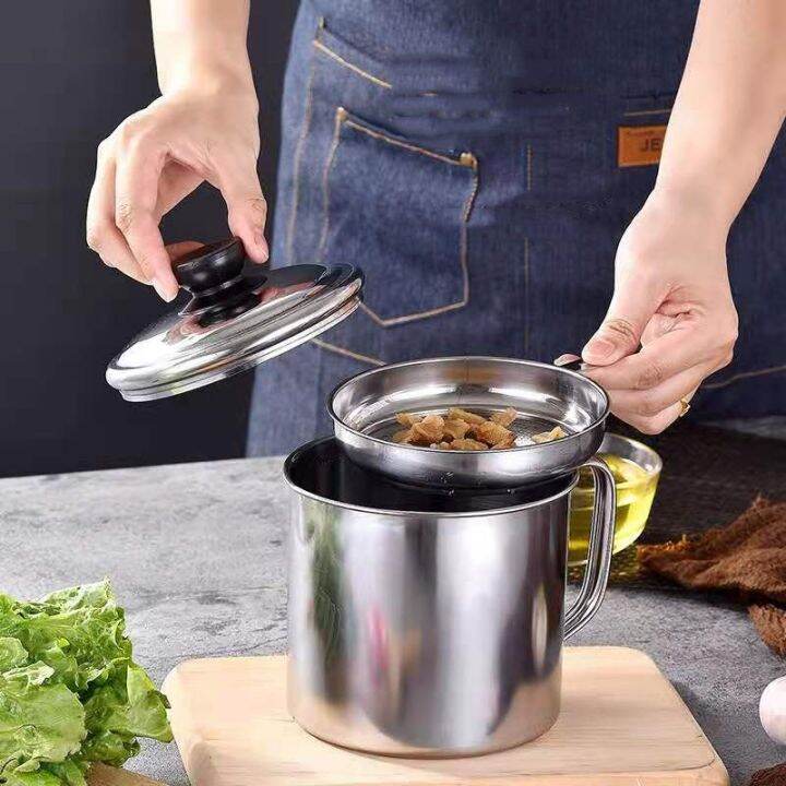 oil pot saringan minyak stainless,penyaring minyak goreng,tempat minyak ...