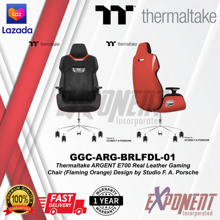 GGC-ARG-BRLFDL-01 - Thermaltake ARGENT E700 Real Leather Gaming Chair ...