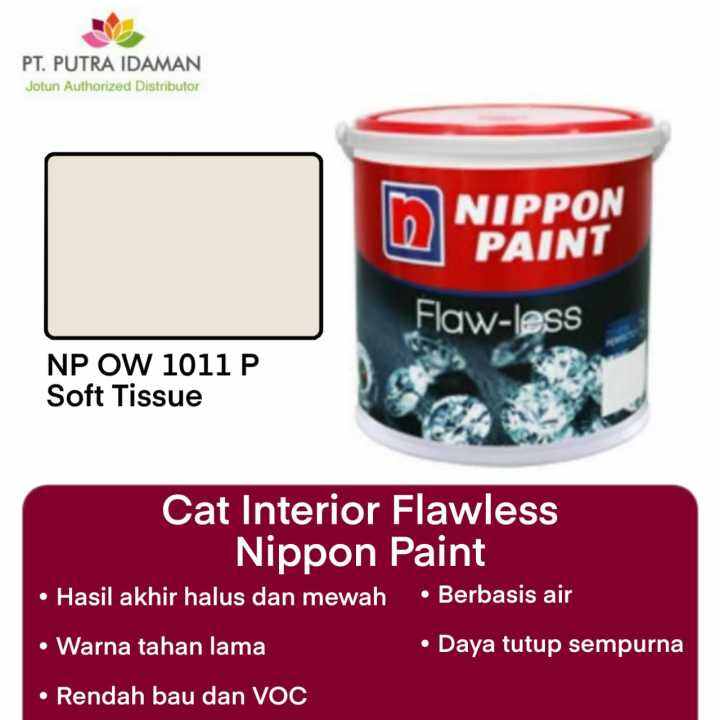 CAT TEMBOK NIPPON PAINT FLAWLESS - SOFT TISSUE NP OW 1011P TINTING/OPLOSAN | Lazada Indonesia