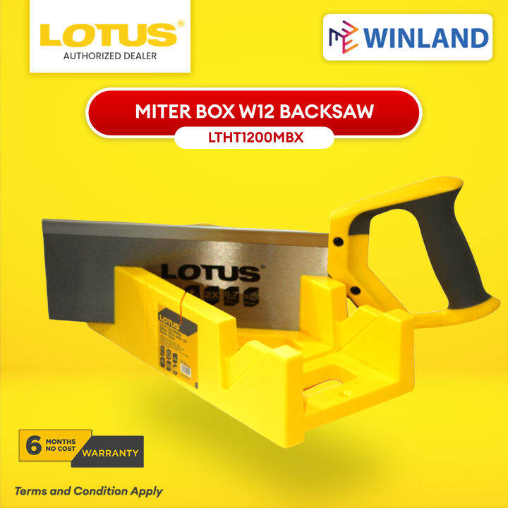 LOTUS by Winland Miter Box W/12" Mitre and Back Saw Lagari SET ...