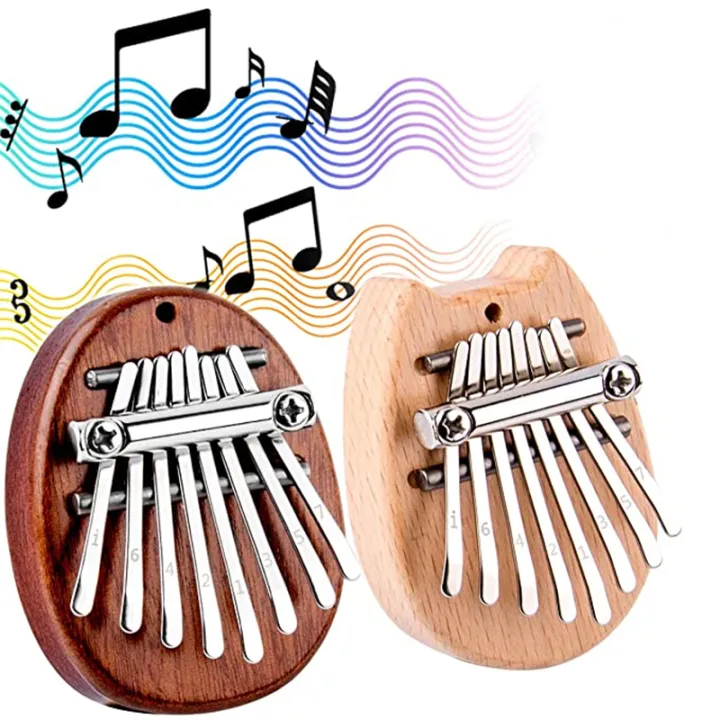 Mini Kalimba 8 Keys Thumb Portable Piano Finger Harp Musical Mbira ...