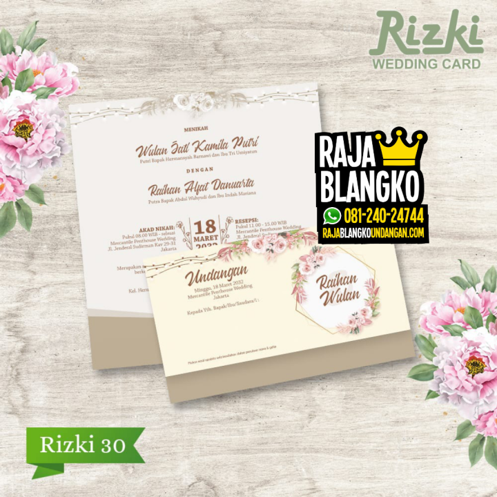 BLANGKO UNDANGAN RIZKI 30 | RAJA UNDANGAN | Lazada Indonesia