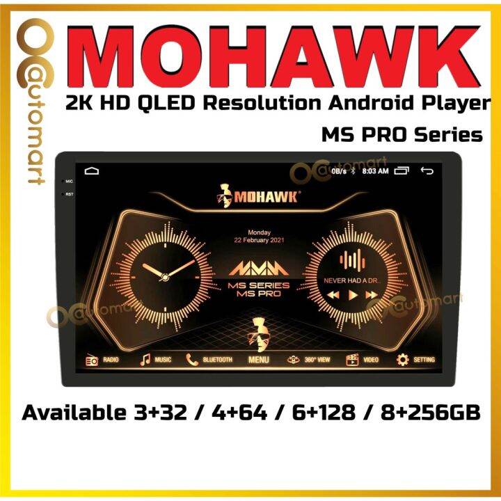 Mohawk MS PRO Series 2K Resolution QLED Car Android Player Plug n Play ...