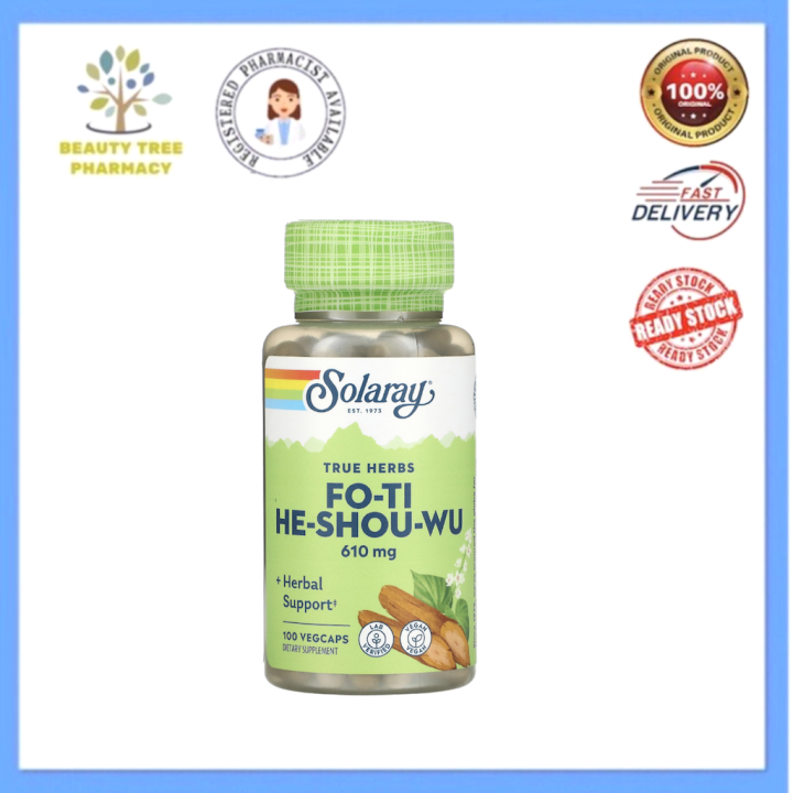 Solaray Fo-Ti He Shou Wu 610mg 100 VegCaps | Lazada