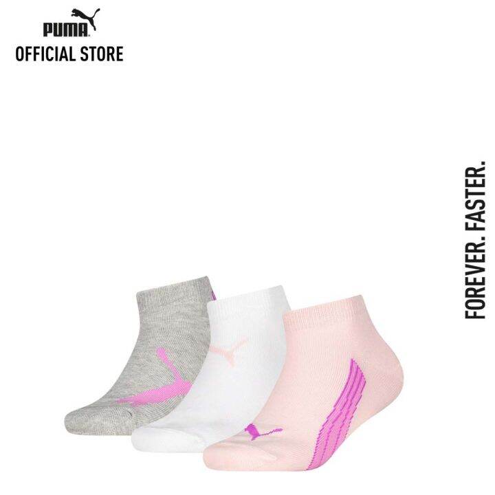 PUMA BASICS - ถุงเท้า PUMA สำหรับรองเท้าผ้าใบเด็กแพ็ค 3 คู่ สีแดง - ACC ...