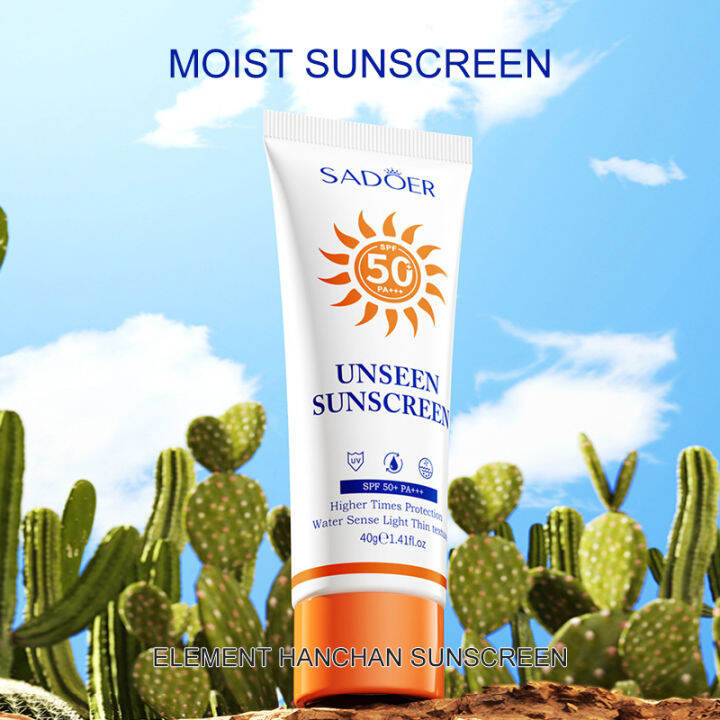 SADOER sunscreen SPF50 + UV protection waterproof moisturizing sunscreen milk anti-sweat ...