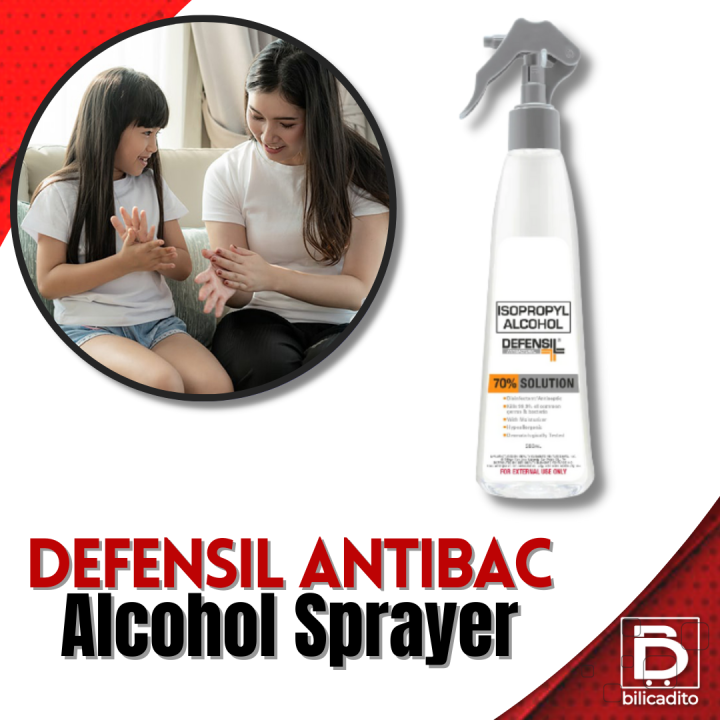 Defensil Antibacterial Alcohol Spray 350ml | 70% Isopropyl | Germ ...