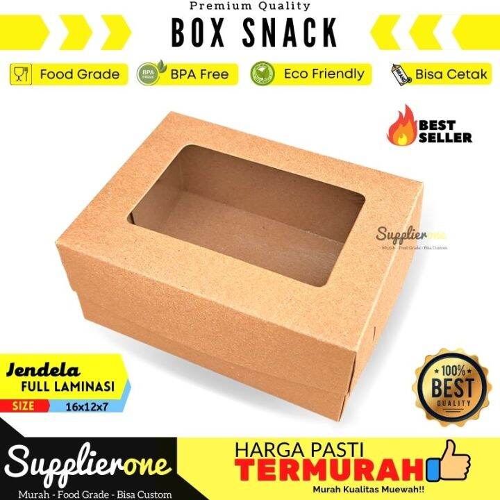 Dus Snack / Dus Kue 16x12x7 / Dus cemilan / Box Makanan / Kotak Cemilan ...