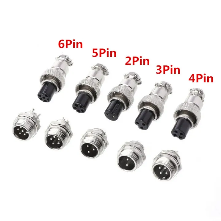 1set GX12 2/3/4/5/6 Pin Circular Aviation Socket Plug Male Female 12mm L88 93 Wire Panel ...