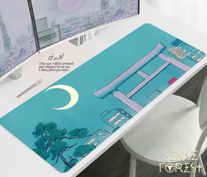 2022 Retro 90s Anime desk mat, Japanese sailor moon aesthetic large ...