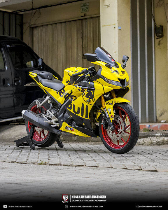 Cutting Stiker R15 V3 Banteng Kuning Sticker Full body | Lazada Indonesia