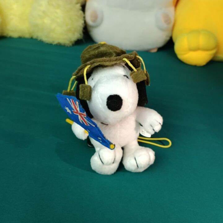 Peanuts Snoopy Australian Plush Small Stuffed Toy Cork Hat Cartoon ...