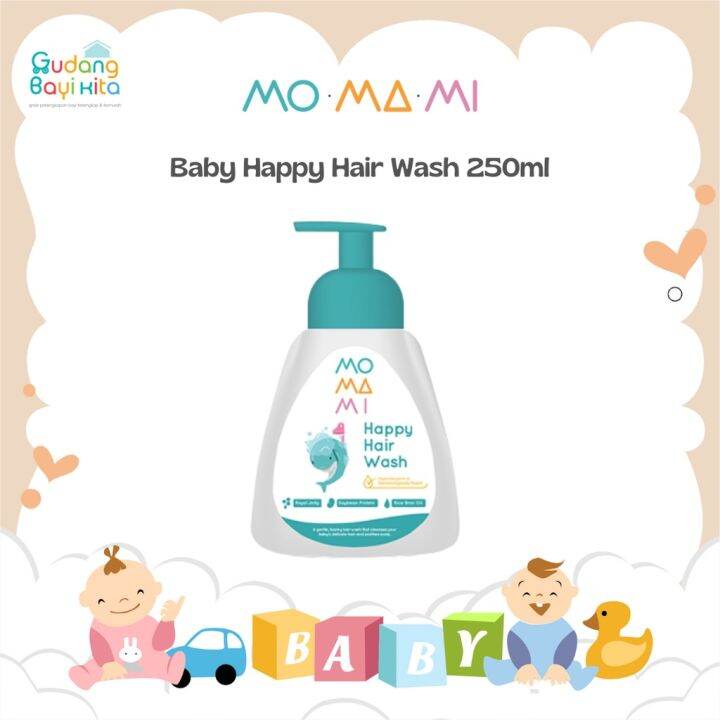 Momami Baby Happy Hair Wash 250ml - Shampoo & Sabun Mandi Bayi | Lazada ...