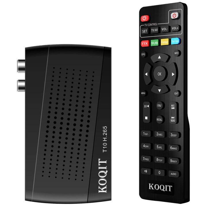Koqit T10 Free DVB T2 Tuner DVBC H.265 HEVC Main 10 2in1 Remote DVBT2 Decoder Digital Europe DVB ...