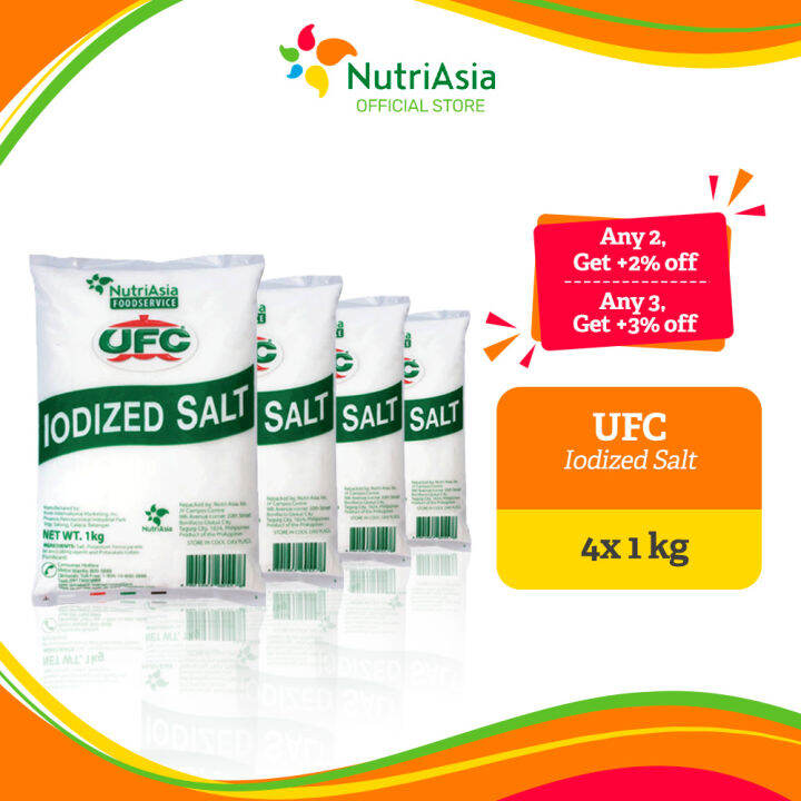 UFC Iodized Salt 1kg Bundle of 4 | Lazada PH