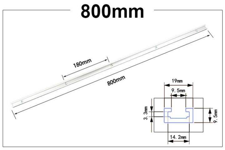 Mini Aluminium Alloy T-tracks Slot Miter Track Jig Fixture T-Slot ...