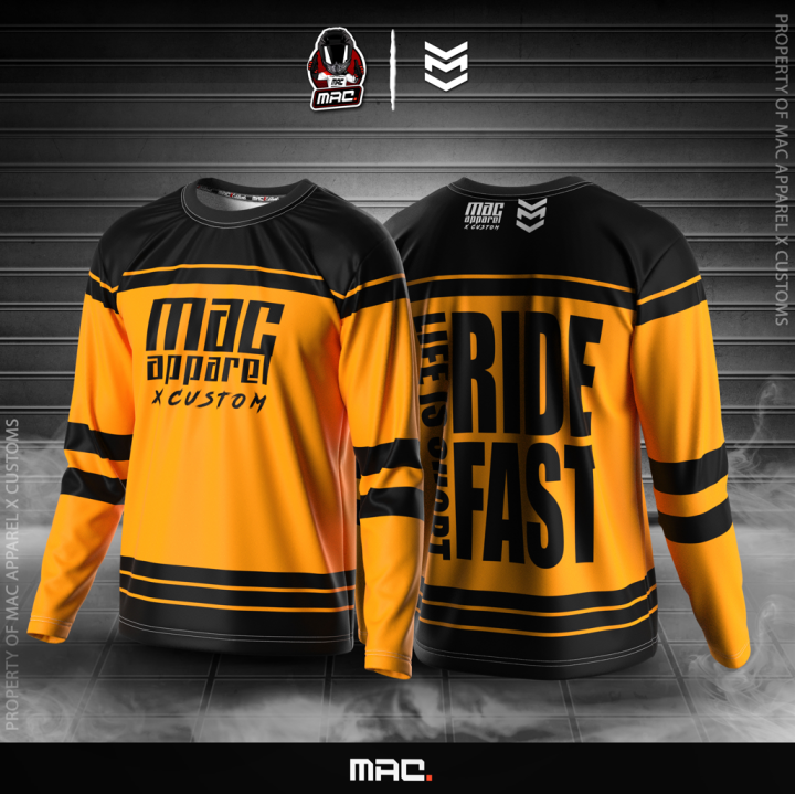MAC CUSTOMS Riding Jersey, N005, Full Sublimation Long Sleeve | Lazada PH