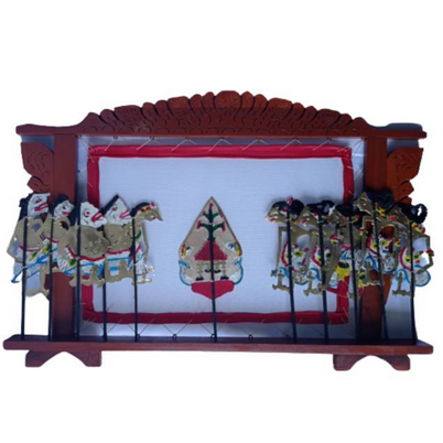 BISA COD Hiasan Bingkai Wayang Miniatur Pagelaran Wayang Kulit Halus ...